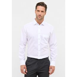 Langarmhemd Eterna "MODERN FIT", Herren, Gr. 39, Normalgr&ouml;&szlig;en, wei&szlig;, Popeline, 100% Baumwolle, tailliert, Manschette, Hemden, NON IRON (b&uuml;gelfrei)