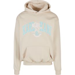 Karl Kani Damen Kapuzensweatshirt "Karl Kani Karl Kani OG Eagle Print OS Hoodie"light sand, light blau, Gr. S, bedruckt, 100% Baumwolle, Sweatshirts