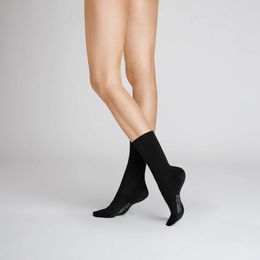 Hudson Damen Socken "Socke Relax Cotton", Gr. 35, schwarz, Obermaterial: 97% Baumwolle CO. 3% Elasthan EL., Socken