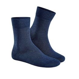 Hudson Damen Socken "Socke Relax Cotton", Gr. 43, blau, Obermaterial: 97% Baumwolle CO. 3% Elasthan EL., Socken
