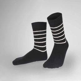 Hudson Damen Socken "Socke Row", Gr. 43, schwarz, Obermaterial: 86% Baumwolle CO. 13% Polyamid PA. 1% Elasthan EL., Socken