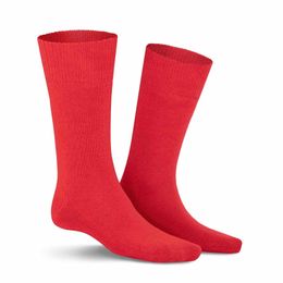 Kunert Damen Socken "Socke Homesocks ABS", Gr. 39, rot, Obermaterial: 75% Schurwolle WV. 23% Polyamid PA. 2% Elasthan EL., Socken