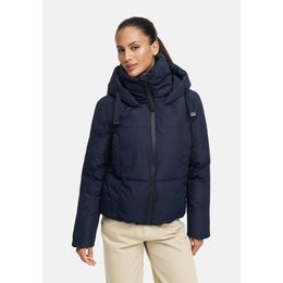 Winterjacke Marikoo "Ninikaa", Damen, Gr. L, navy, Obermaterial: 100% Polyester; Futter: 100% Polyester; Wattierung: 100% Polyester; Ärmelfutter: 100% Polyester, Jacken, kurze Winterjacke mit extra hohem Windschutzkragen