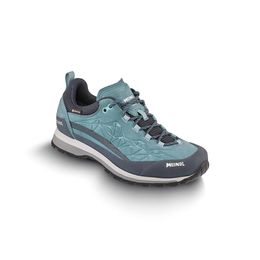 Outdoorschuh Meindl "Meindl Literock Lady 3.0 GORE-TEX", Damen, Gr. 42, grau (türkis, graphit), Mesh, Veloursleder, unifarben, Basic, Schuhe, GORE-TEX – Winddicht, wasserdicht und atmungsaktiv