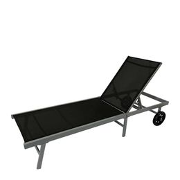 Pharao24.de Gartenliege aus Aluminium Rollen
