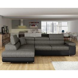 Pharao24.de Ecksofa Sofaecke aus Webstoff und Kunstleder