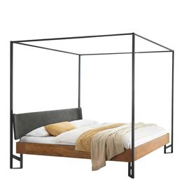 Pharao24.de Himmelbett Holz und Metall im Industry und Loft Stil 200 cm hoch