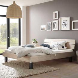 Pharao24.de Futonbett in Silberfarben und Anthrazit modern