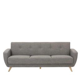 Pharao24.de Zweisitzer Schlafsofa grau mit R&uuml;cken Klappmechanik 230 cm breit