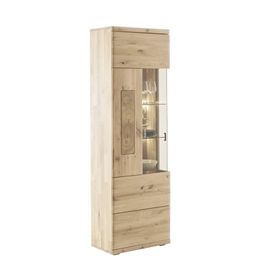 Pharao24.de Vitrinenschrank Vitrine aus Asteiche Massivholz in modernem Design