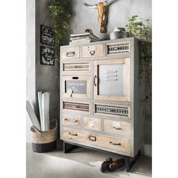 Pharao24.de Wohnzimmerkommode im Shabby Landhausstil vielen Schubladen