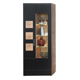 Pharao24.de Wohnzimmer Schrank Vitrine in modernem Design LED Beleuchtung