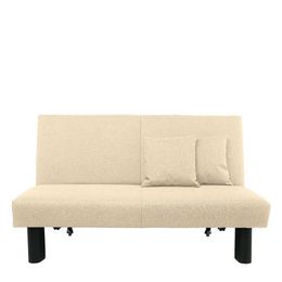 Pharao24.de Made in Germany Schlafcouch in Beige Untergestell aus Metall