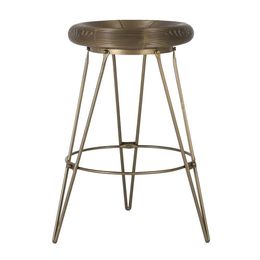 Pharao24.de Barhocker Hocker aus Metall in Goldfarben