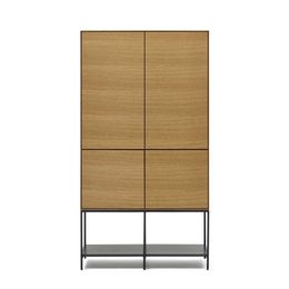 Pharao24.de Highboard Eichefarben in modernem Design 160 cm hoch - 98 cm breit