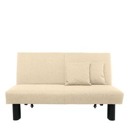 Pharao24.de Made in Germany Schlafcouch in Beige Untergestell aus Metall