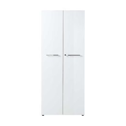 Pharao24.de Officeschrank in Wei&szlig; Glas beschichtet 80 cm breit