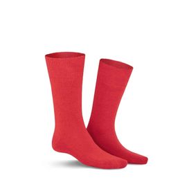 Kunert Damen Socken "Socke Homesocks", Gr. 43, rot, Obermaterial: 36% Viskose CV. 30% Polyamid PA. 23% Wolle WO. 5% Kaschmir WS. 5% Wolle WO., Socken