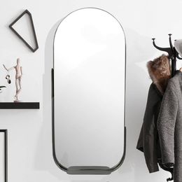 Pharao24.de Wandspiegel Flurspiegel mit Metallrahmen 114 cm hoch
