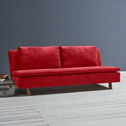 Pharao24.de Schlafcouch rot in modernem Design Made in Germany
