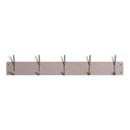 Pharao24.de Garderobenleiste aus Stahl Taupe pulverbeschichtet