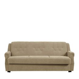 Pharao24.de Zweisitzer Schlafsofa Beige im klassischen Stil 207 cm breit