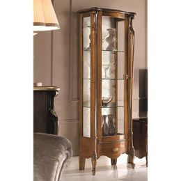 Pharao24.de Vitrine Barock in italienischem Design Nussbaumfarben