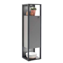 Pharao24.de Wohnzimmerschrank 150 cm hoch 40 cm breit Grau & Anthrazit