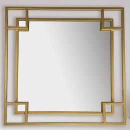 Pharao24.de Wandspiegel Flurspiegel in Goldfarben mit Metallrahmen