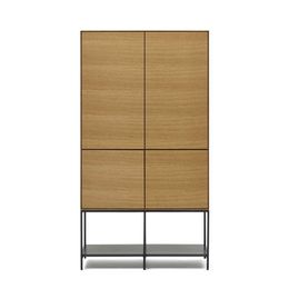 Pharao24.de Highboard Eichefarben in modernem Design 160 cm hoch - 98 cm breit