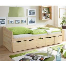 Pharao24.de Bett mit Schubladen Kiefer