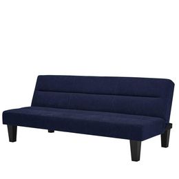 Pharao24.de Funktions Sofa in Blau und Schwarz Rücken Klappmechanik