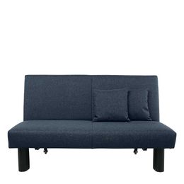 Pharao24.de 2er Schlafsofa Blau mit Untergestell aus Metall Made in Germany