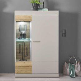 Pharao24.de Esszimmer Highboard mit Glast&uuml;r links modernem Design