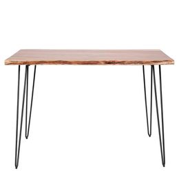 Pharao24.de Holz Bartisch mit natürlicher Baumkante Industry und Loft Stil