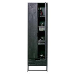 Pharao24.de Holzschrank in Schwarz 210 cm hoch