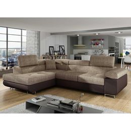 Pharao24.de Sofa Polsterecke in Braun und Beige