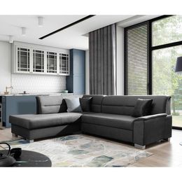 Pharao24.de Ecksofa Schlafsofa in modernem Design mit Bettkasten