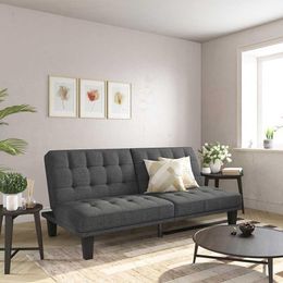 Pharao24.de Zweisitzer Schlafsofa mit R&uuml;cken Klappmechanik Grau Stoff