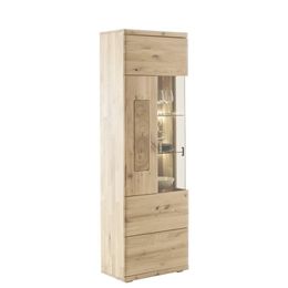 Pharao24.de Vitrinenschrank Vitrine aus Asteiche Massivholz in modernem Design