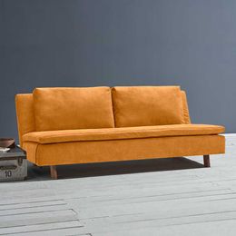 Pharao24.de Dreisitzer Sofa mit R&uuml;cken Klappmechanik Microvelour