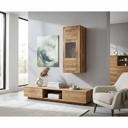 Pharao24.de Wandvitrine aus Wildeiche Massivholz 40 cm breit