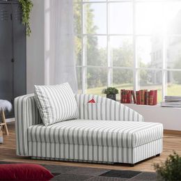 Pharao24.de Chaiselongue mit Streifenmuster Bettkasten