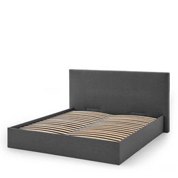 Pharao24.de Stauraumbett Anthrazit 140x200 cm in modernem Design mit Bettkasten