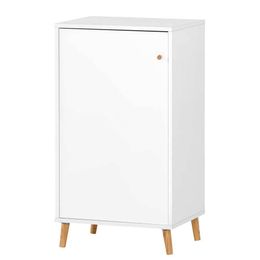 Pharao24.de Aktenschrank 93 cm hoch in Wei&szlig; Eichefarben