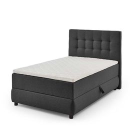 Pharao24.de Boxbett Anthrazit Stoff in modernem Design 55 cm Einstiegsh&ouml;he