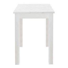 Pharao24.de Massivtisch 103 cm hoch im Landhausstil Wei&szlig;
