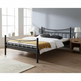 Pharao24.de Futonbett in Schwarz Metall