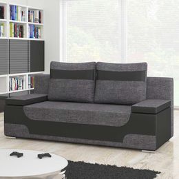 Pharao24.de Schlafsofa Zweisitzer Schlafsofa in modernem Design 90 cm hoch