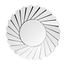 Pharao24.de Garderobenspiegel rund Spiegelglas und Metall